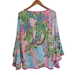 Coco Bianco | Tops | Coco Bianco Top Womens Colorful Vibrant Paisley ...